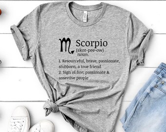 Scorpio T-shirt Scorpio Shirt Zodiac Astrology Shirt | Etsy