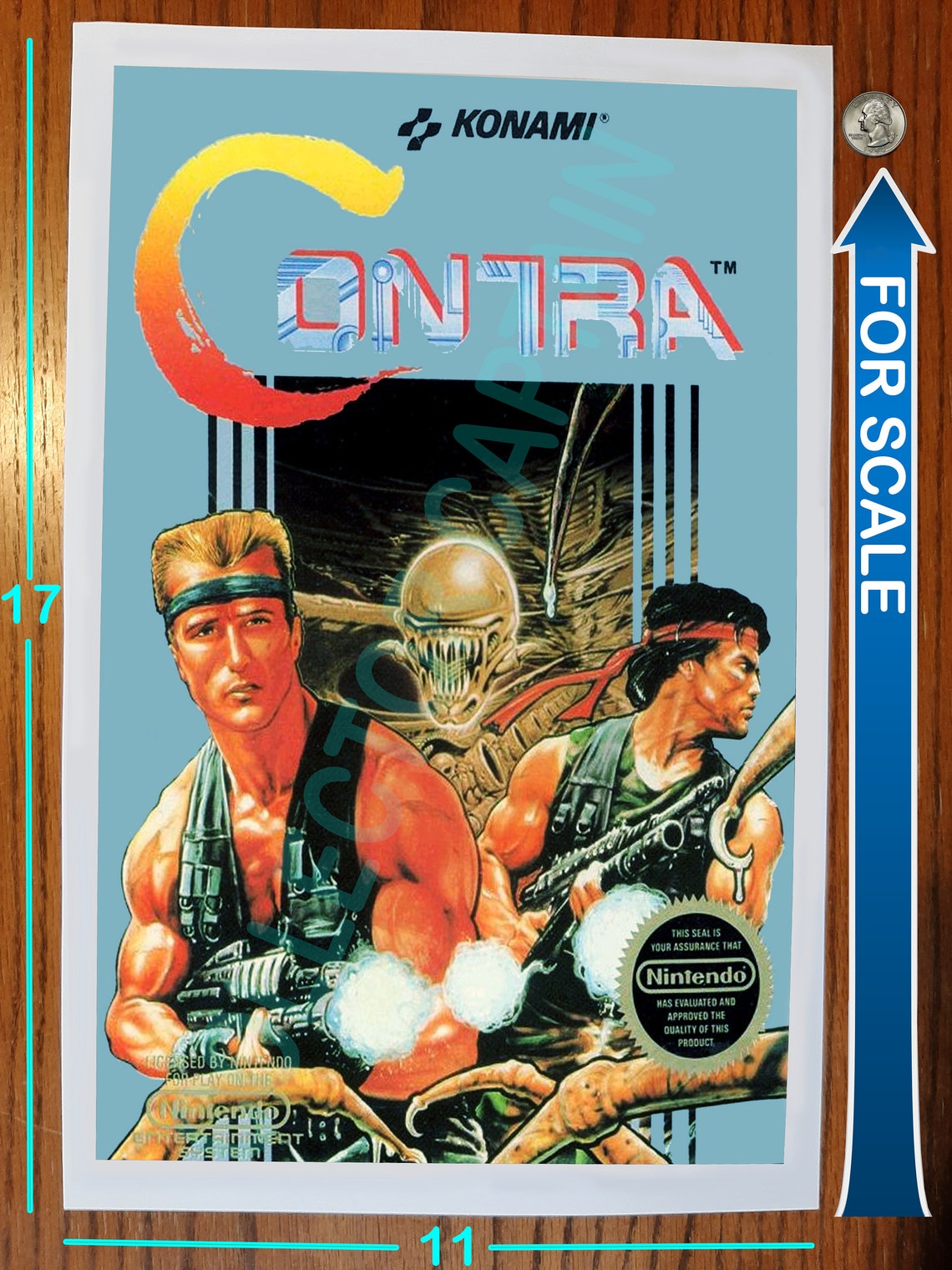 Contra Nintendo NES Video Game Cover Reprint Poster - Etsy