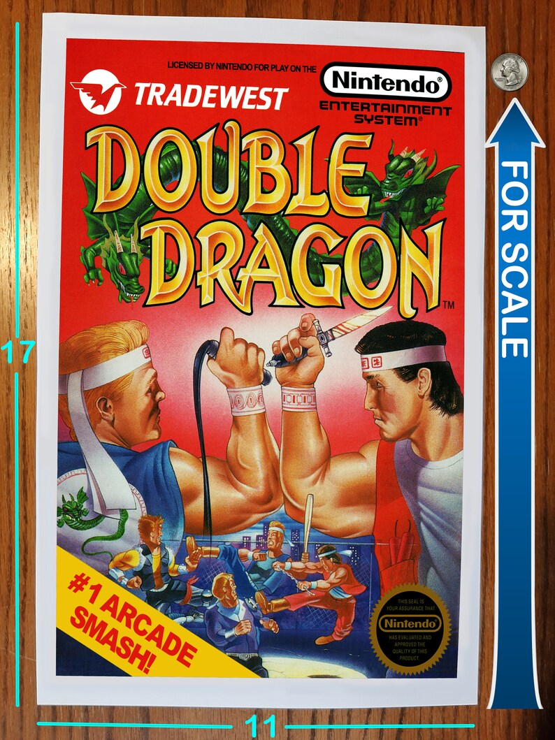 Double Dragon Nintendo Video Game Cover Reprint Poster VA - Etsy