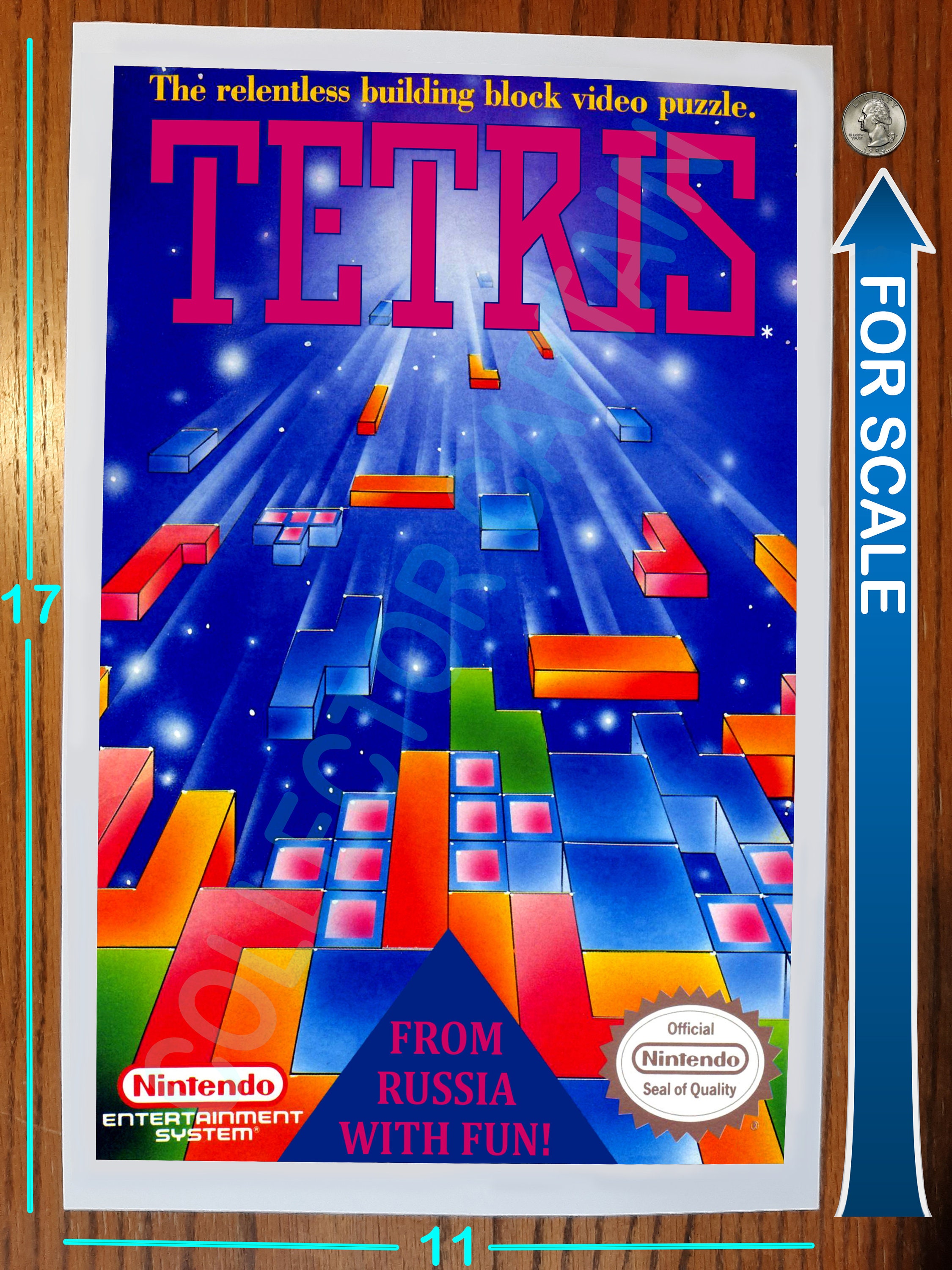 Tetris Nintendo NES Video Game Cover Reprint Poster - Etsy Singapore