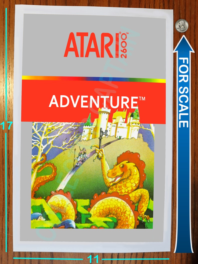 Adventure ATARI 2600 10.5x15.25 Video Game Poster Reprint - Etsy Australia