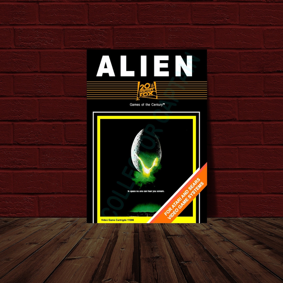 Alien - ATARI Video Game Cover Reprint Poster 10.5x15.25 - Etsy
