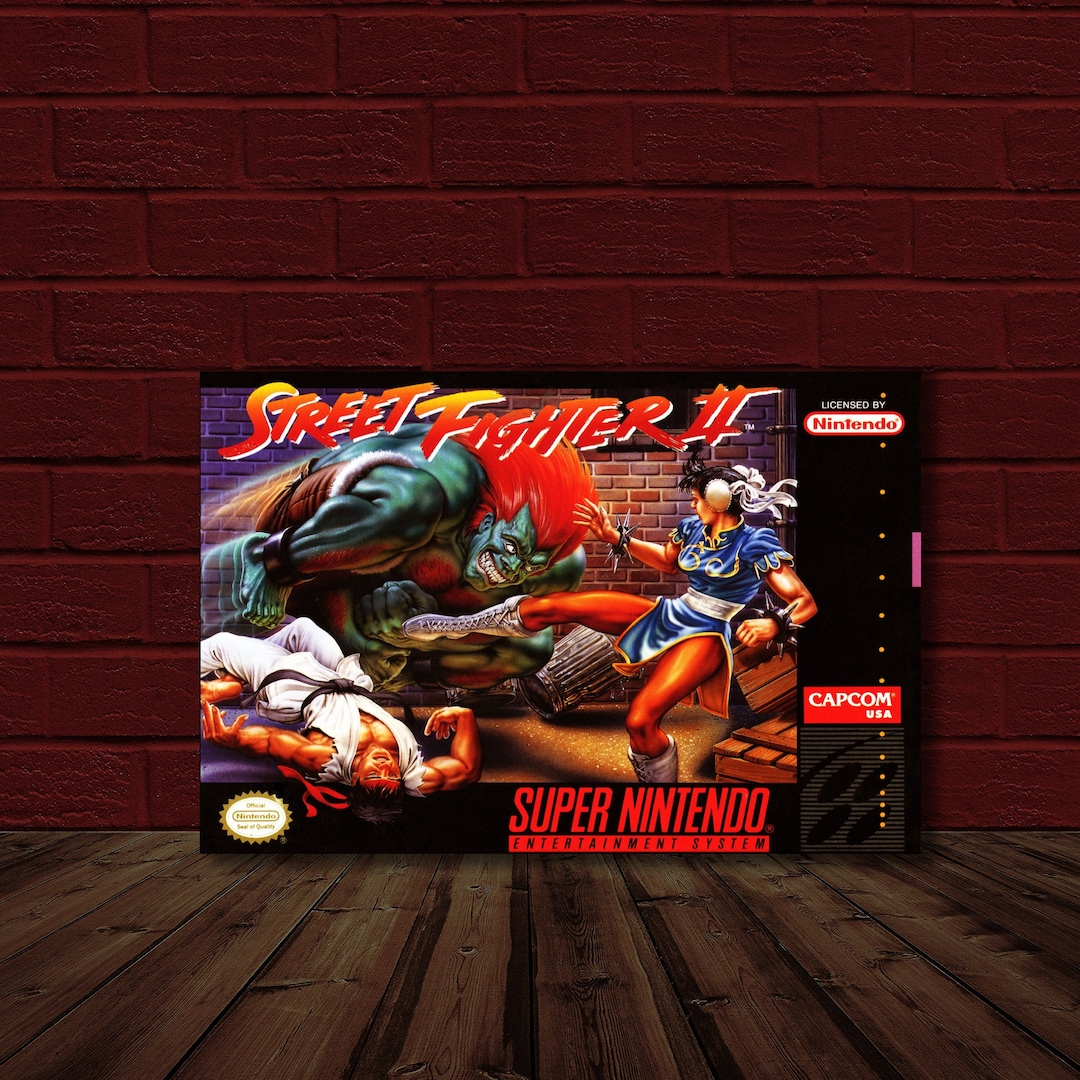 Street Fighter 2 - Super Nintendo (SNES) Video Game Cover Poster 10 ...