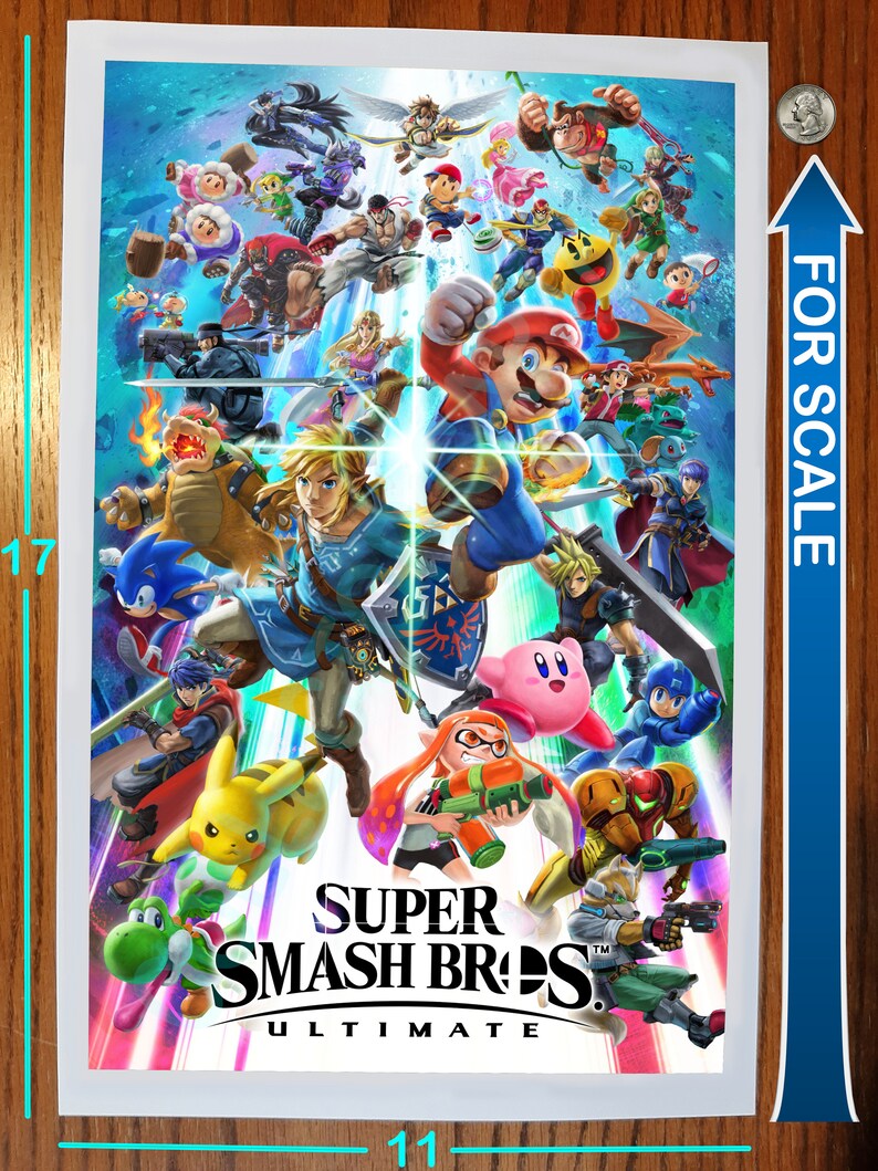 Super Smash Bros Ultimate Nintendo Video Game Reprint Poster - Etsy France
