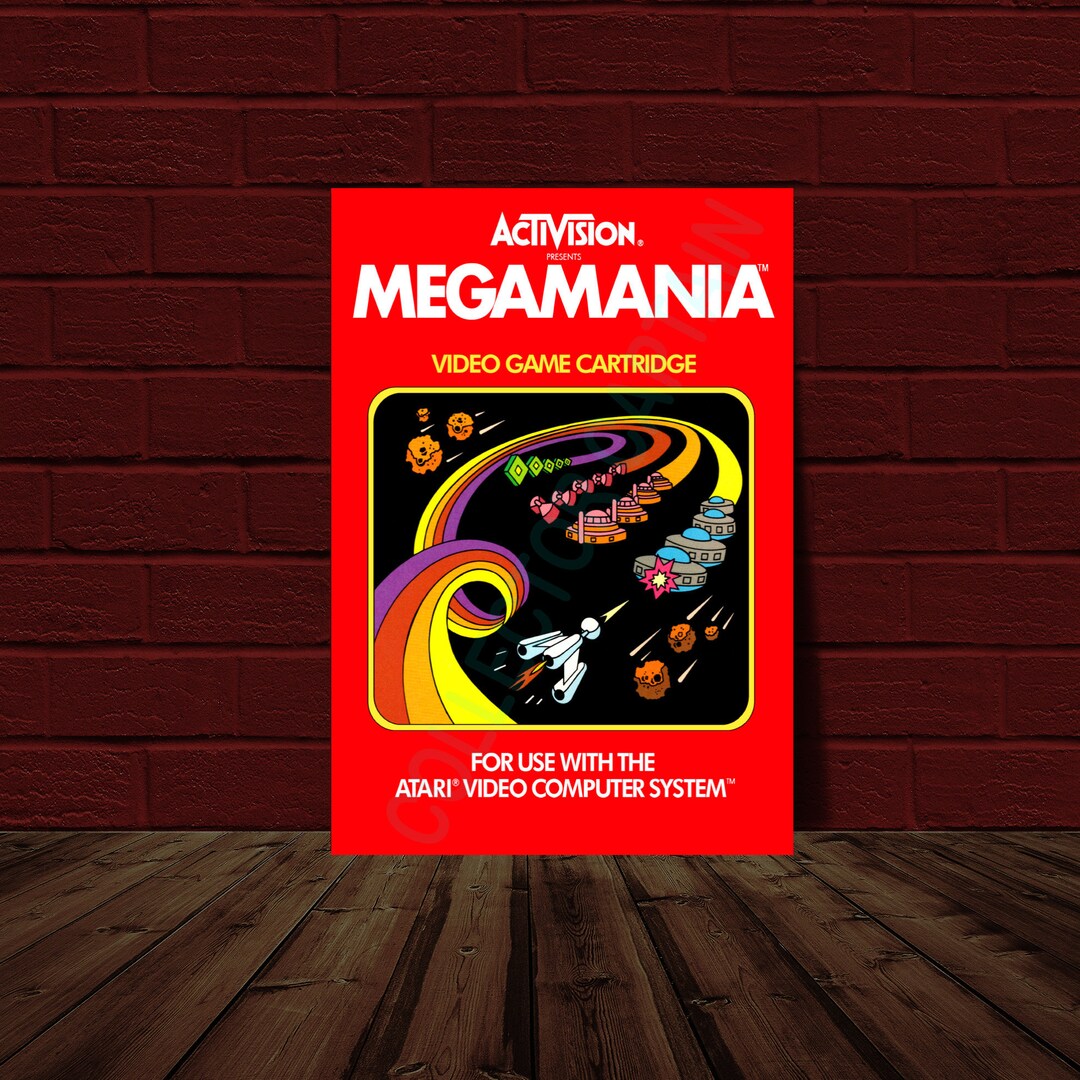 Megamania - ATARI Video Game Cover Reprint Poster 10.5x15.25 - Etsy