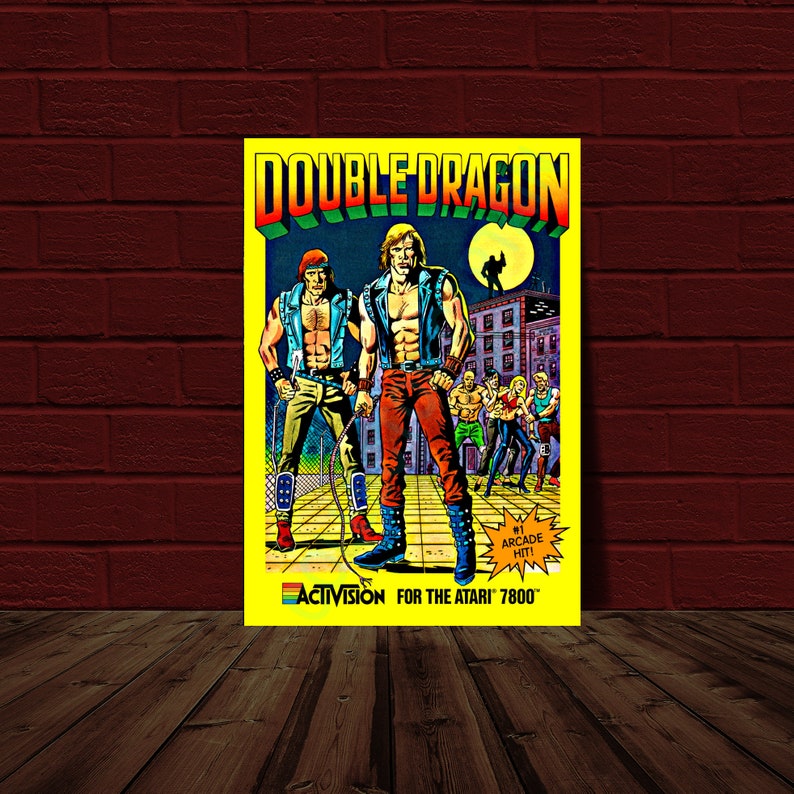 Double Dragon ATARI 7800 Video Game Cover Reprint Poster | Etsy