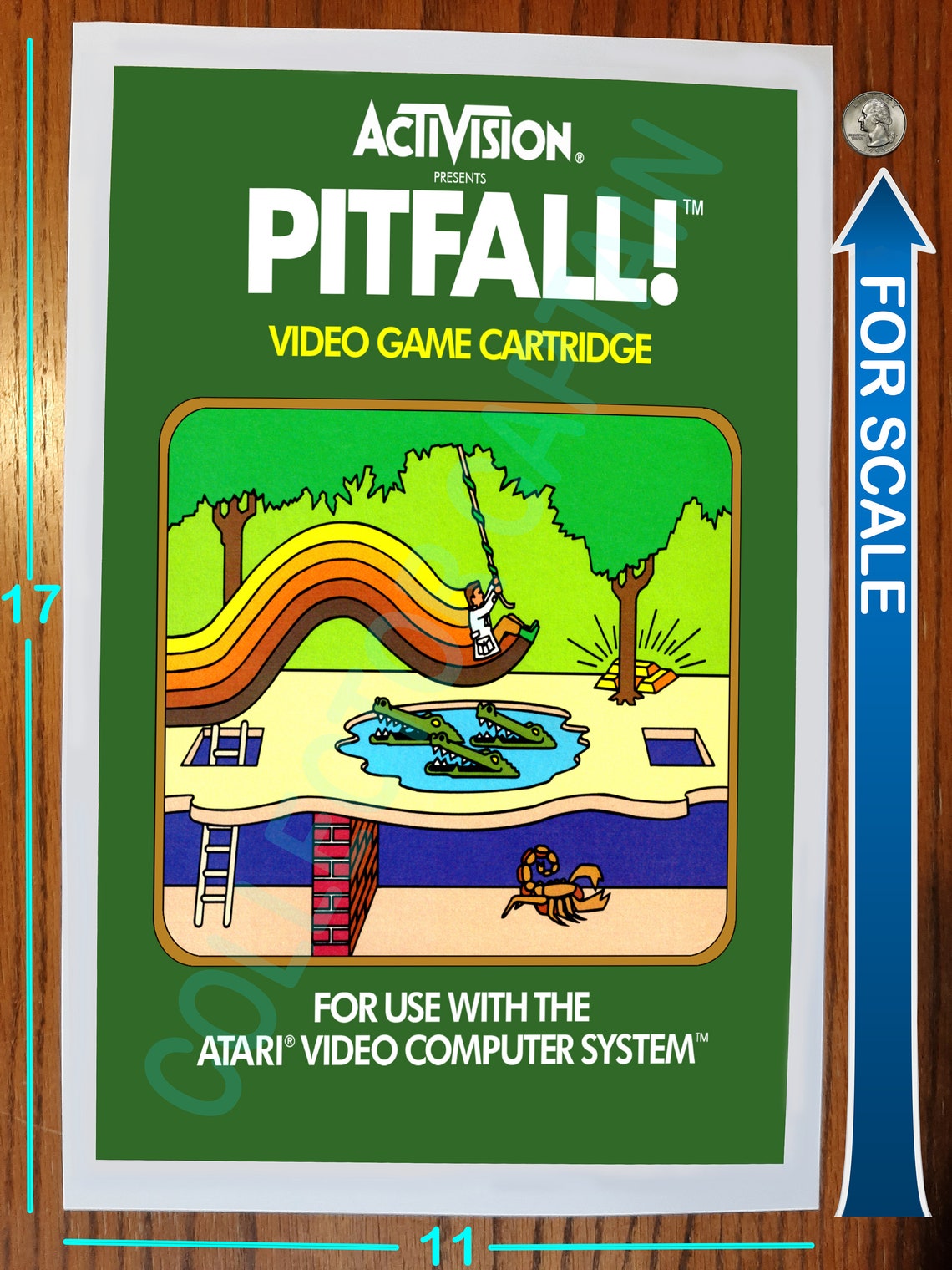 PITFALL ATARI Video Game Cover Reprint Poster VB | Etsy