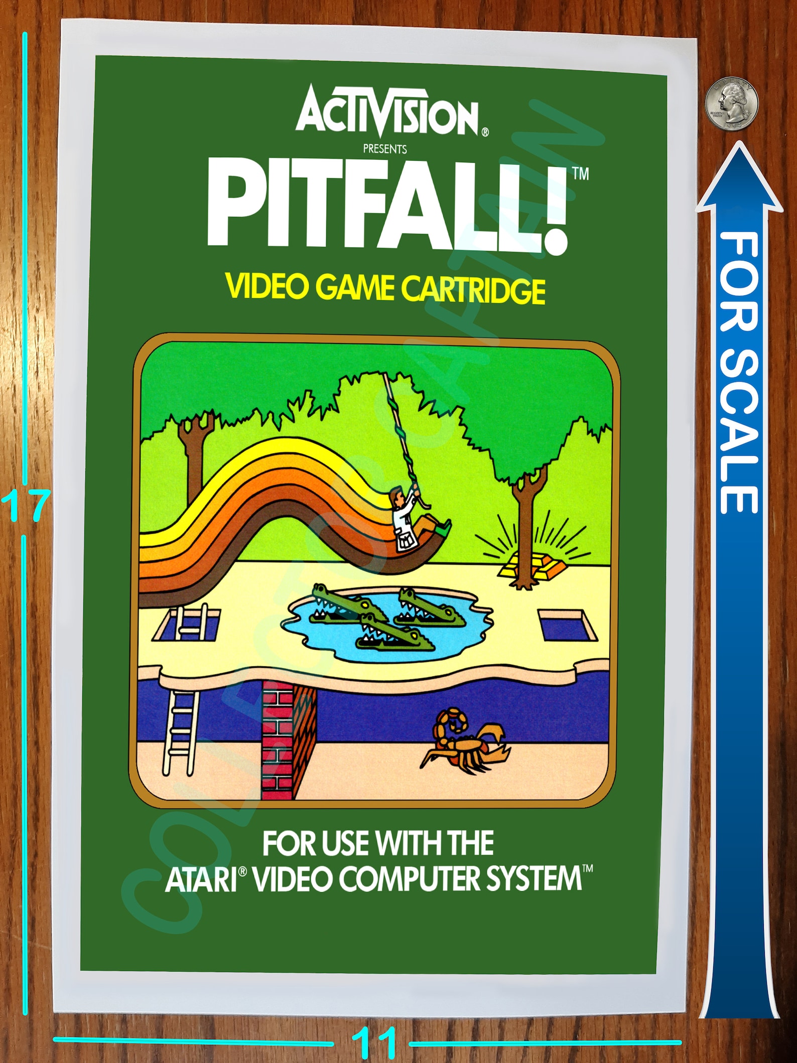 PITFALL! - ATARI Video Game Cover Reprint Poster (VB) 10.5x15.25 - Etsy