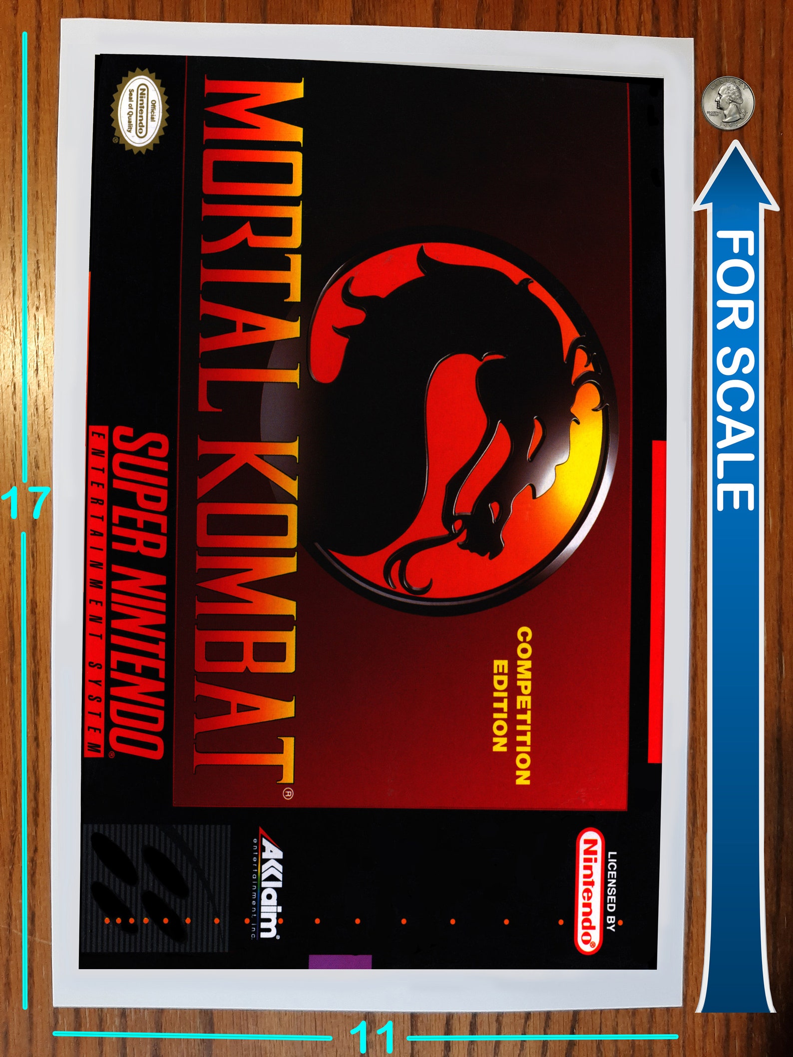 Mortal Kombat Super Nintendo SNES Video Game Cover Poster - Etsy