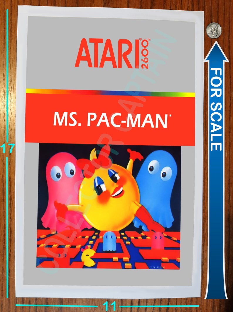 Ms. Pac-man ATARI 2600 Video Game Cover Reprint Poster - Etsy
