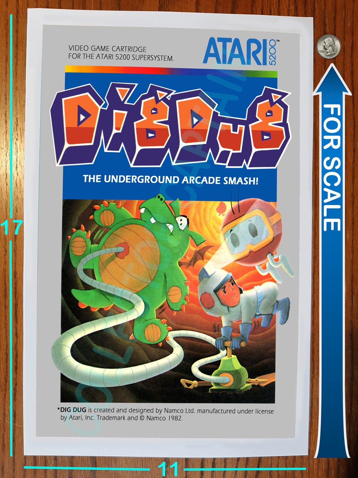 Dig Dug ATARI 5200 Video Game Cover Reprint Poster | Etsy