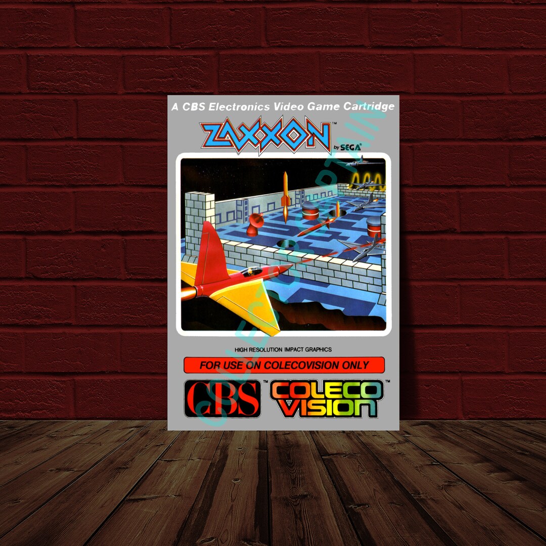 Zaxxon - Coleco Vision Video Game Cover Reprint Poster 10.5x15.25.25 - Etsy