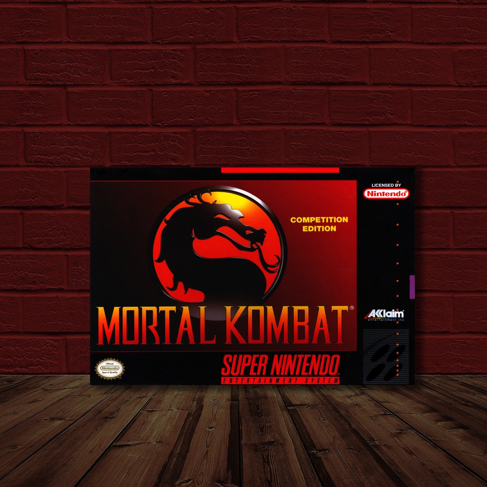 Mortal Kombat Super Nintendo SNES Video Game Cover Poster - Etsy