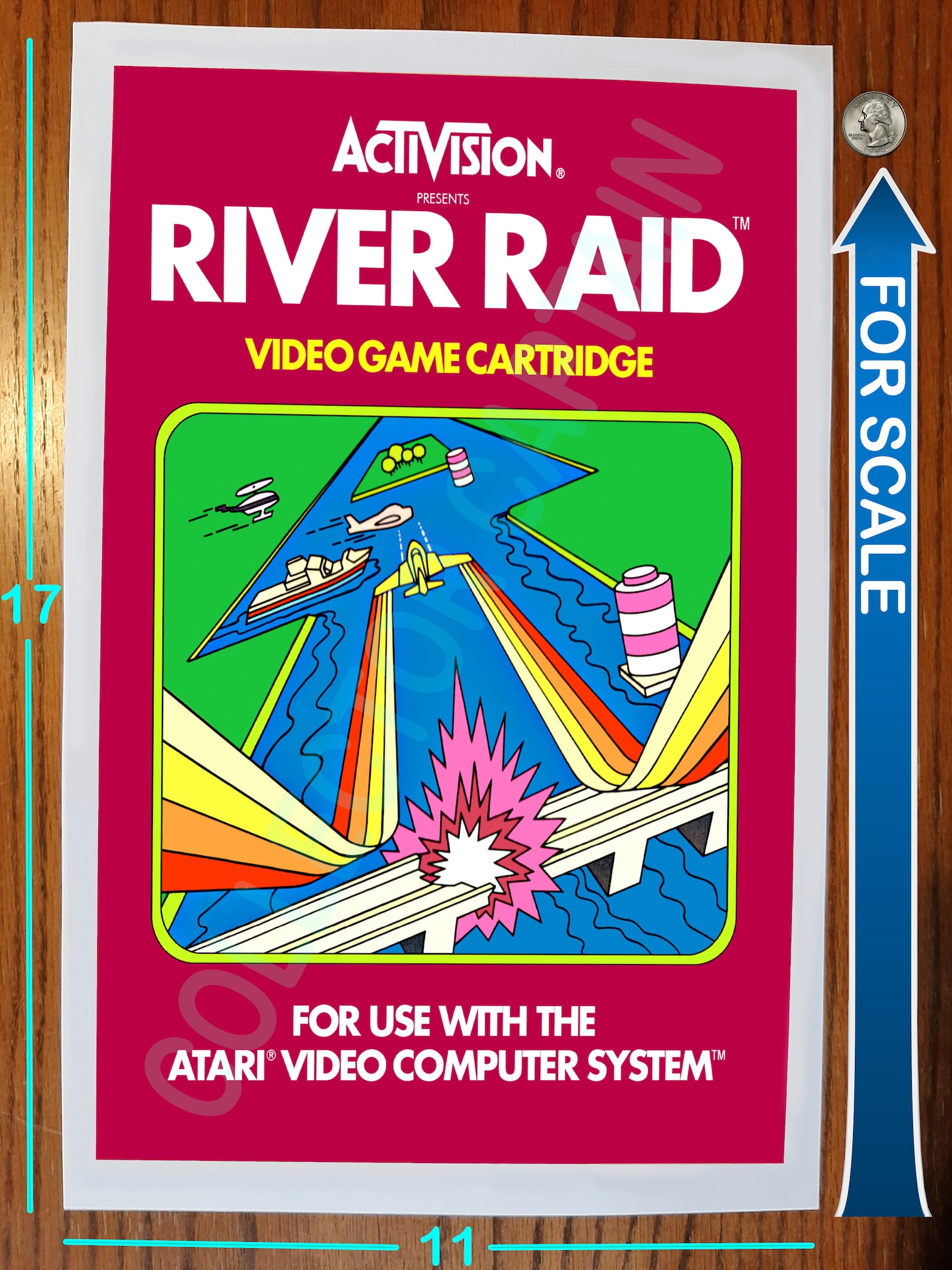 River Raid ATARI Video Game Cover Reprint Poster 10.5x15.25 | Etsy