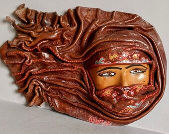Leather Face Wall Hanging - Etsy