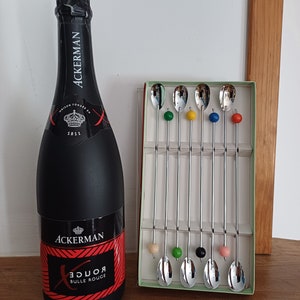 A Lovely Set of Eight, Funky Style Tall Spoons, Silver Coloured ...