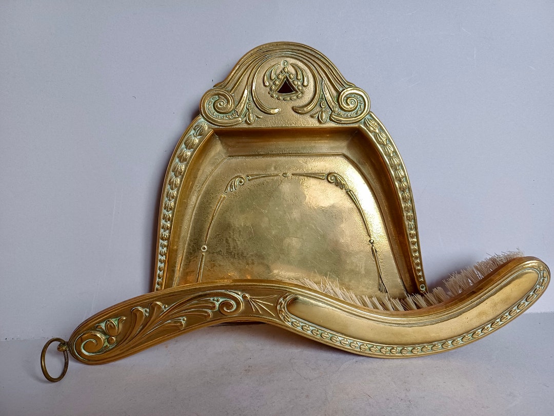A Lovely Vintage, Brass Metal, Table Crumb Sweeper Set, With Matching ...