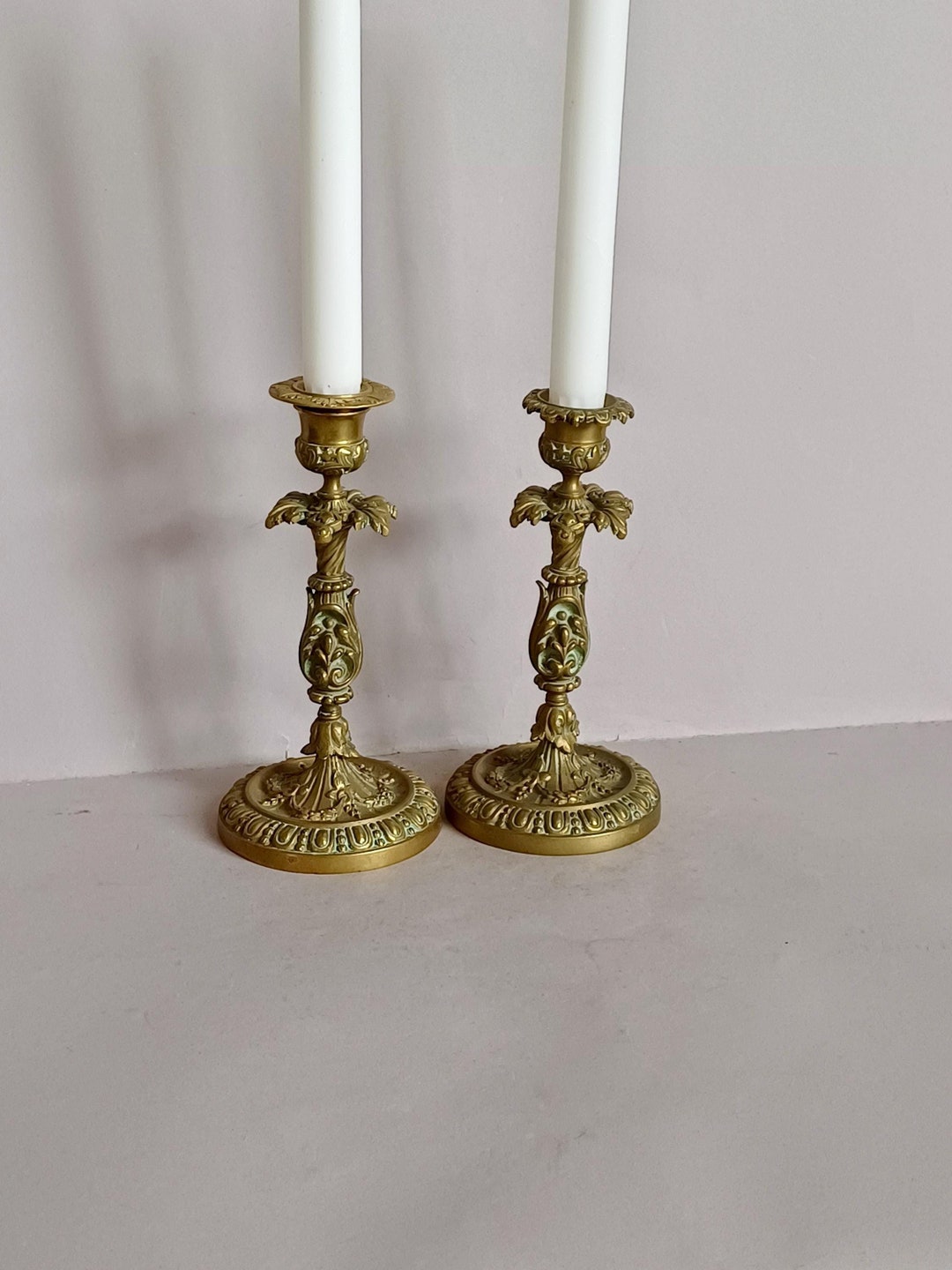 A Lovely Pair of Art Nouveau or Empire Style, Bronze or Brass ...
