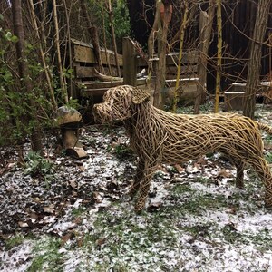 Willow Wicker Dog Sculpture terrier Size Pet Garden Animal - Etsy UK