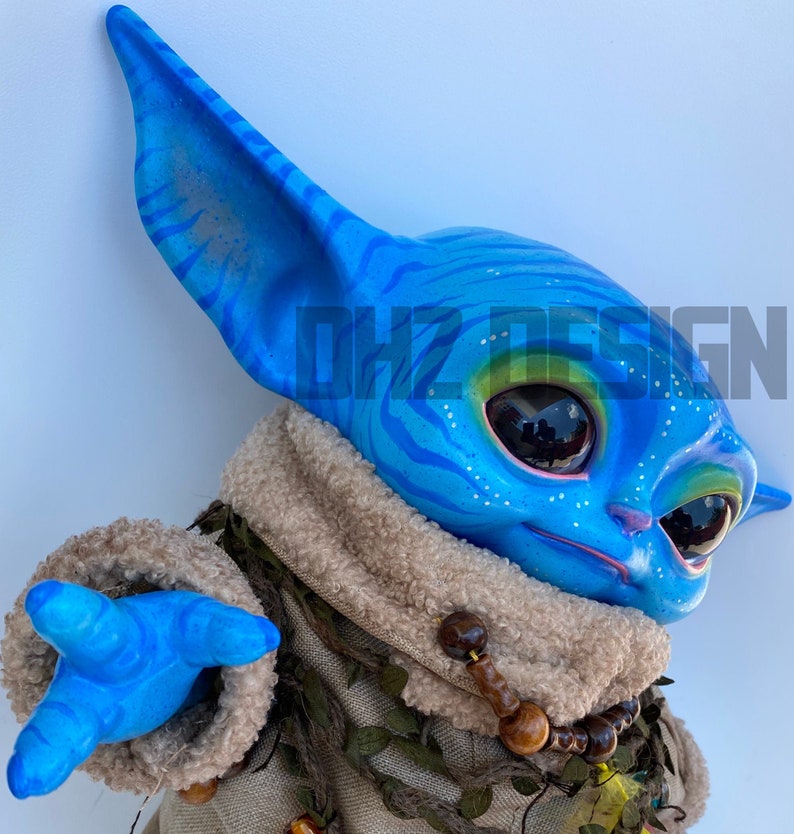 The Na'vi Child / Baby Yoda Avatar Custom Repaint - Etsy