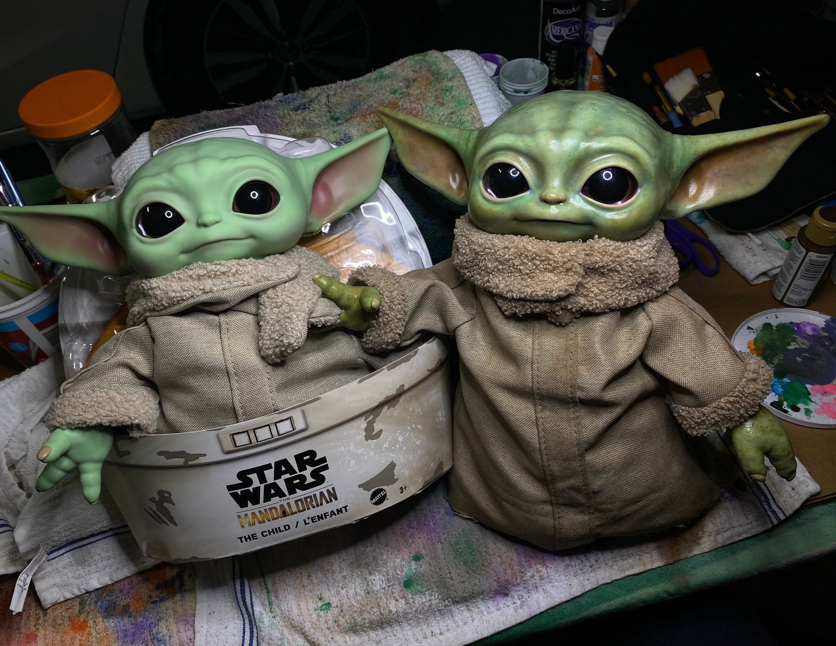 BABY YODA GROGU Hyper-realistic Custom Repaint - Etsy