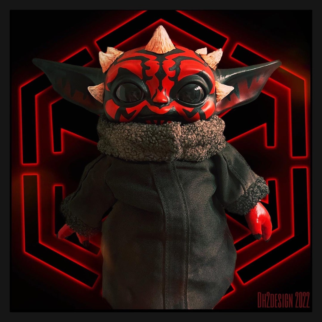 Custom “darth Maul” Inspired Baby Yoda (grogu) Repaint - Etsy