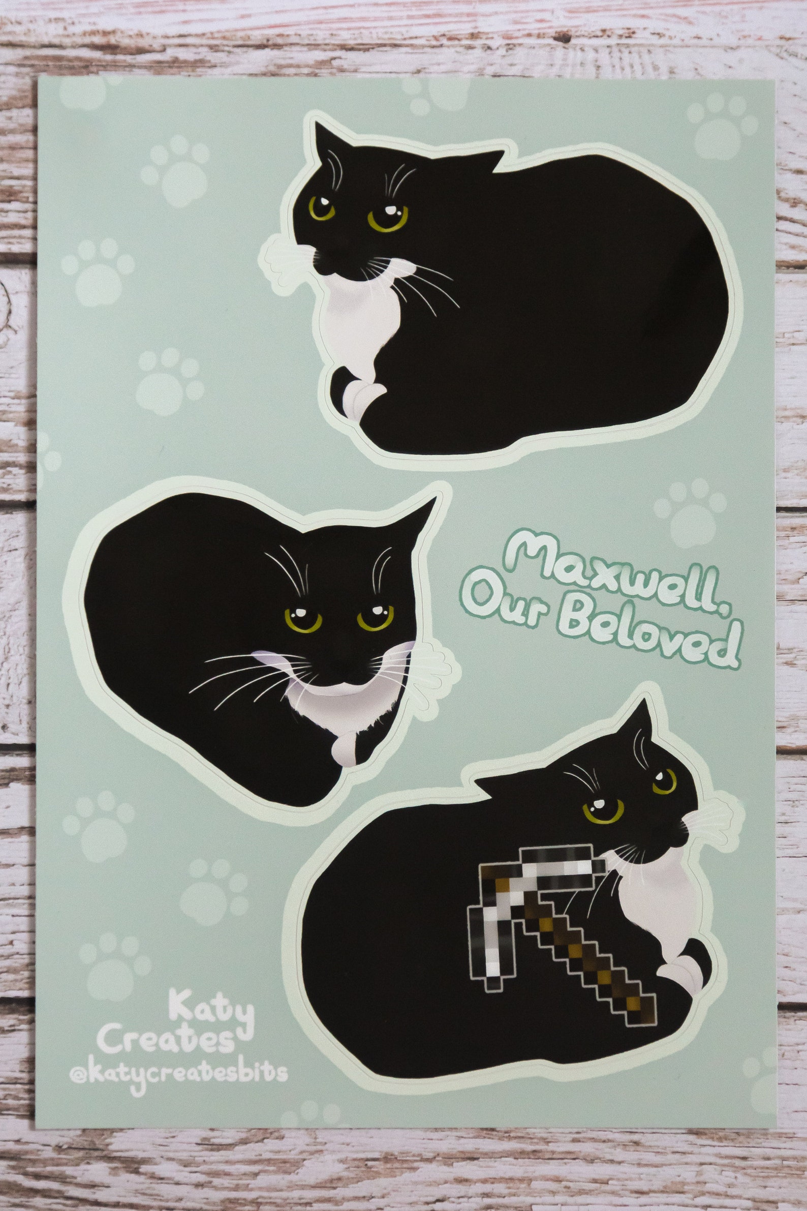 Maxwell Dingus Carryable Cat A5 Vinyl Sticker Sheet - Etsy