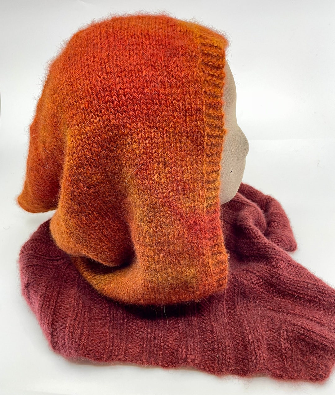 Qiviut Hooded Scarf Flame Ombre B Grade - Etsy