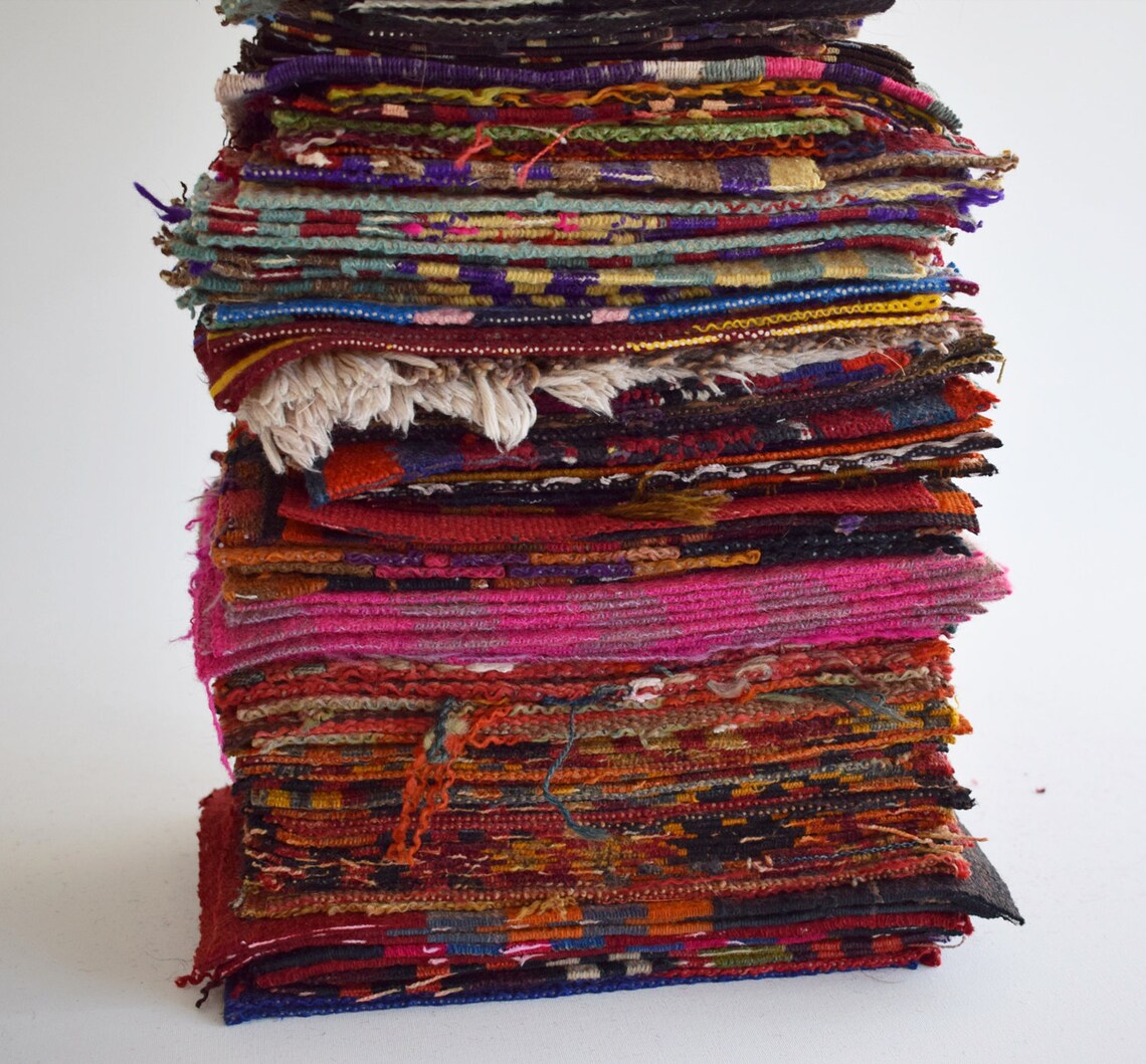 500 Gr Hand Woven Natural Wool Fabric Remnants Kilim Scraps - Etsy