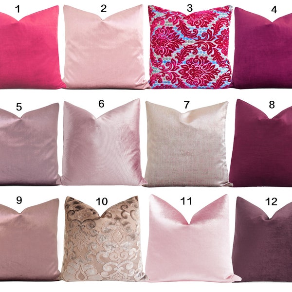 Pink Velvet Pillows - Etsy