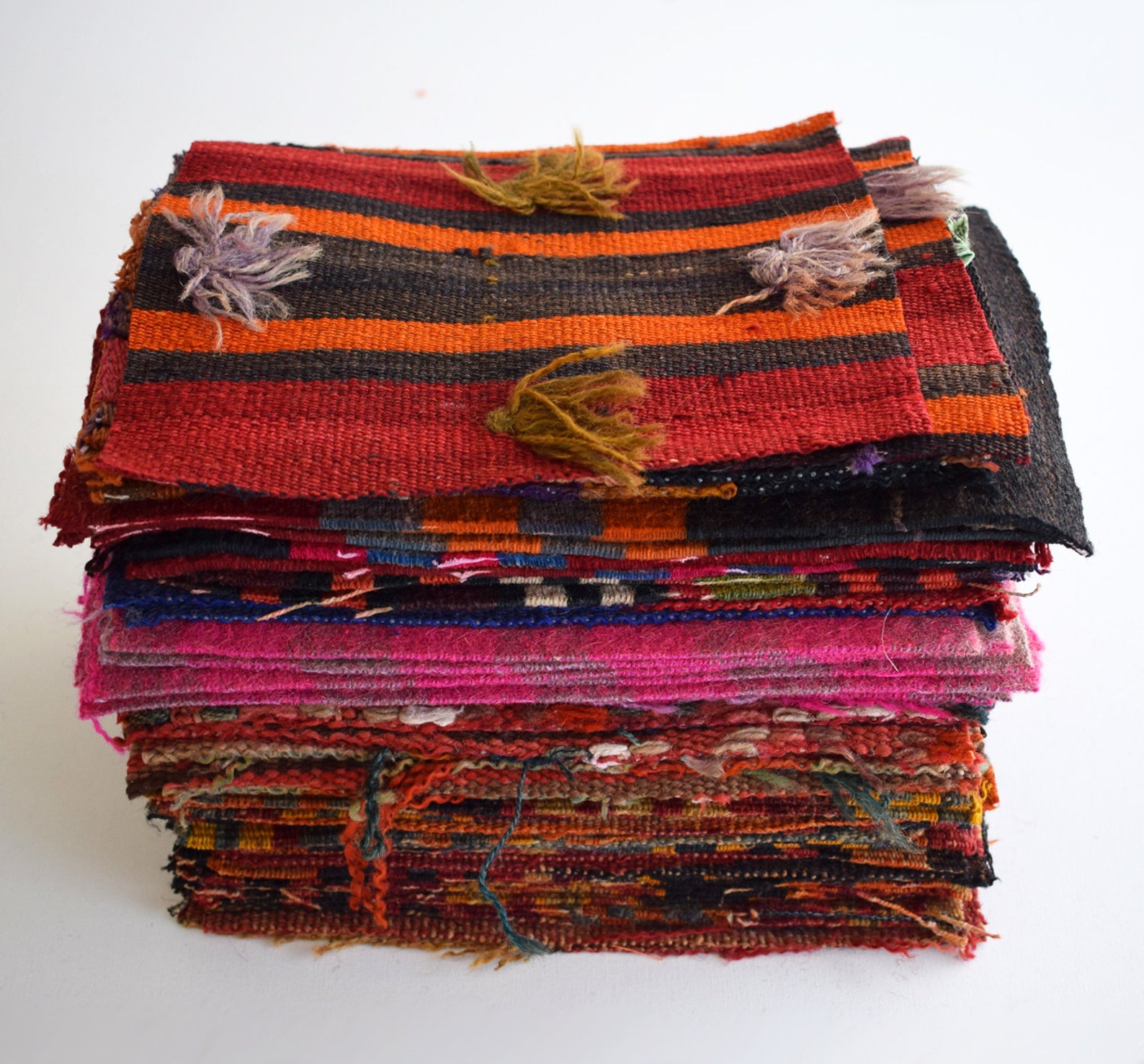 500 Gr Hand Woven Natural Wool Fabric Remnants Kilim Scraps - Etsy