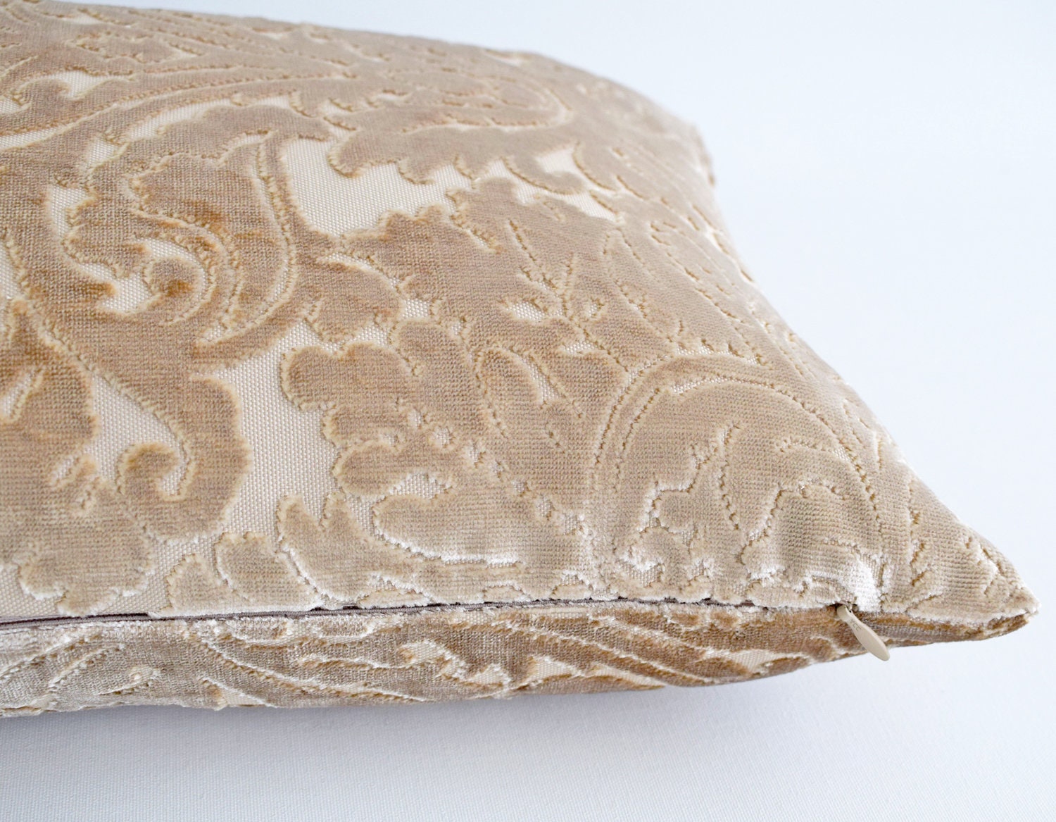 SALE Luxury Soft Cream Beige Velvet Designer Pillow Cover | Etsy