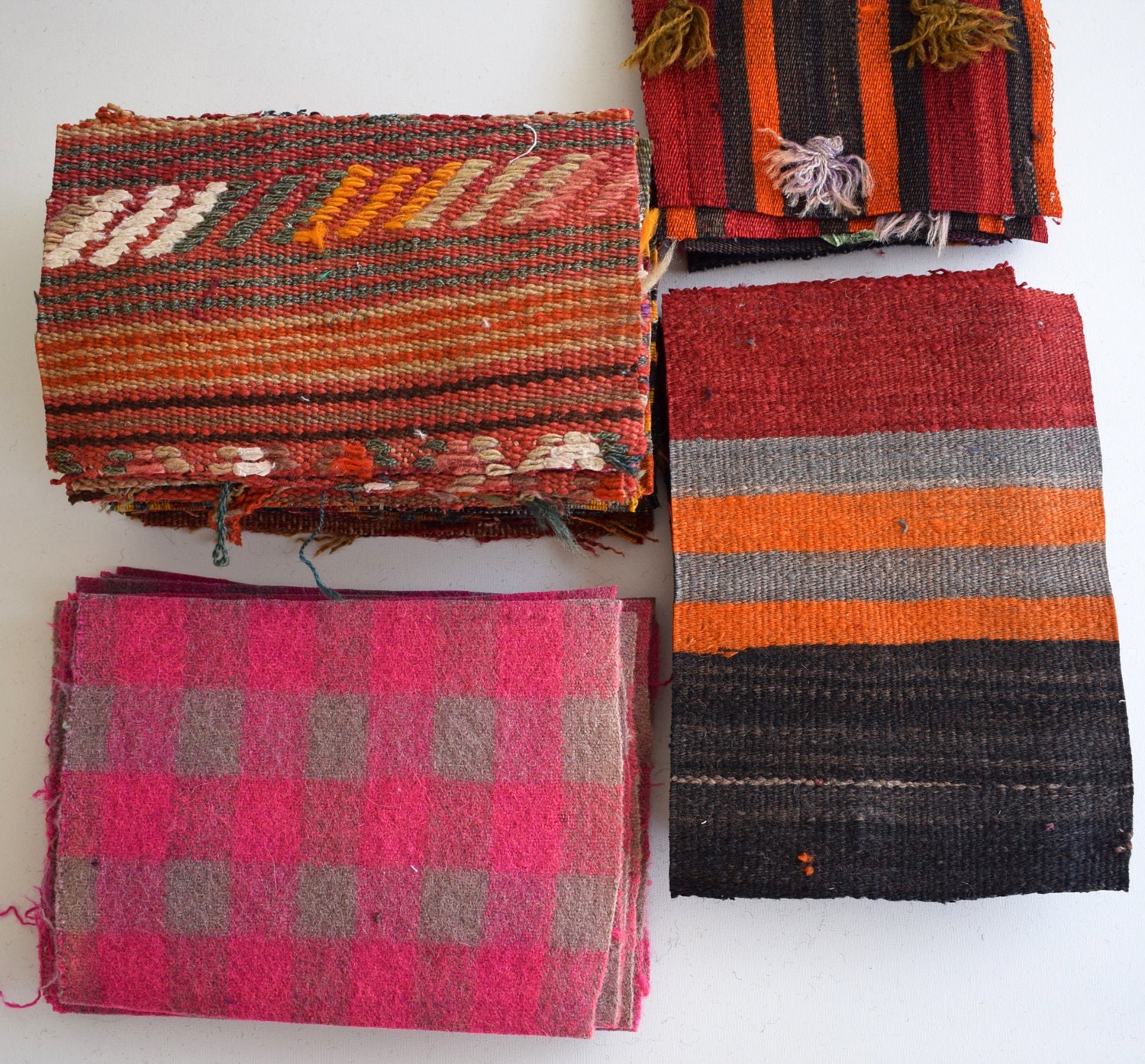 500 Gr Hand Woven Natural Wool Fabric Remnants Kilim Scraps - Etsy