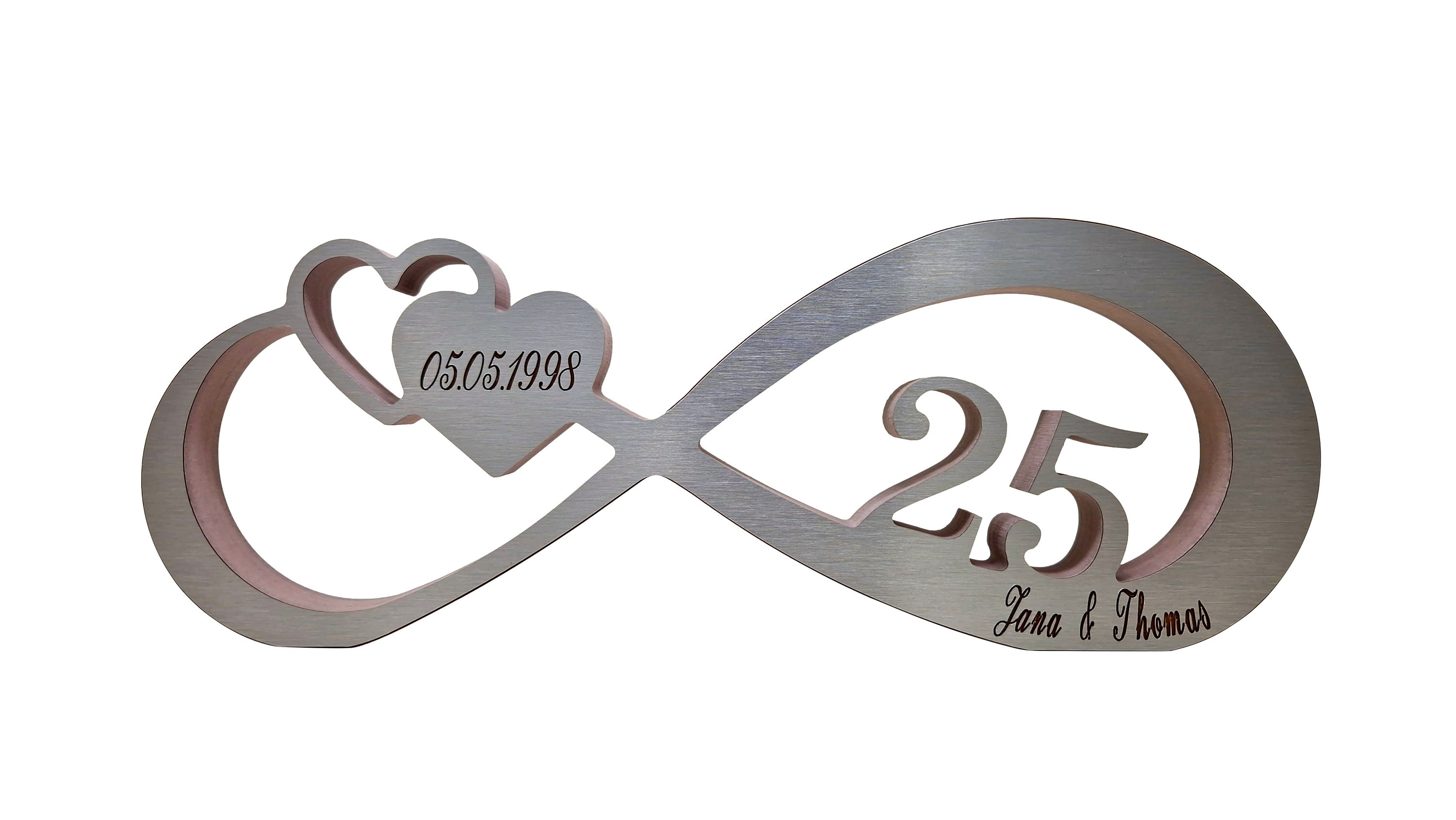 Silver Wedding Loop Wedding Anniversary 25 Years Infinity - Etsy
