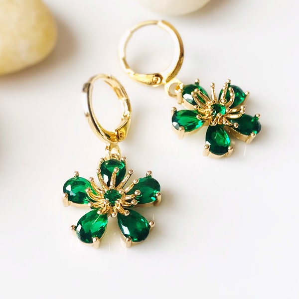 Emerald Drop Earring - Etsy