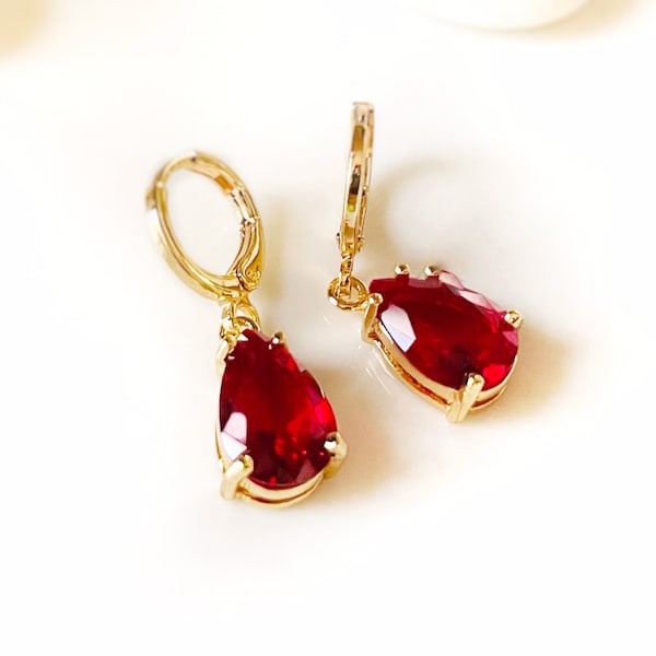 Ruby Earrings - Etsy