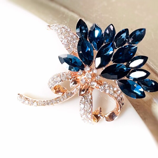 Blue Brooch - Etsy