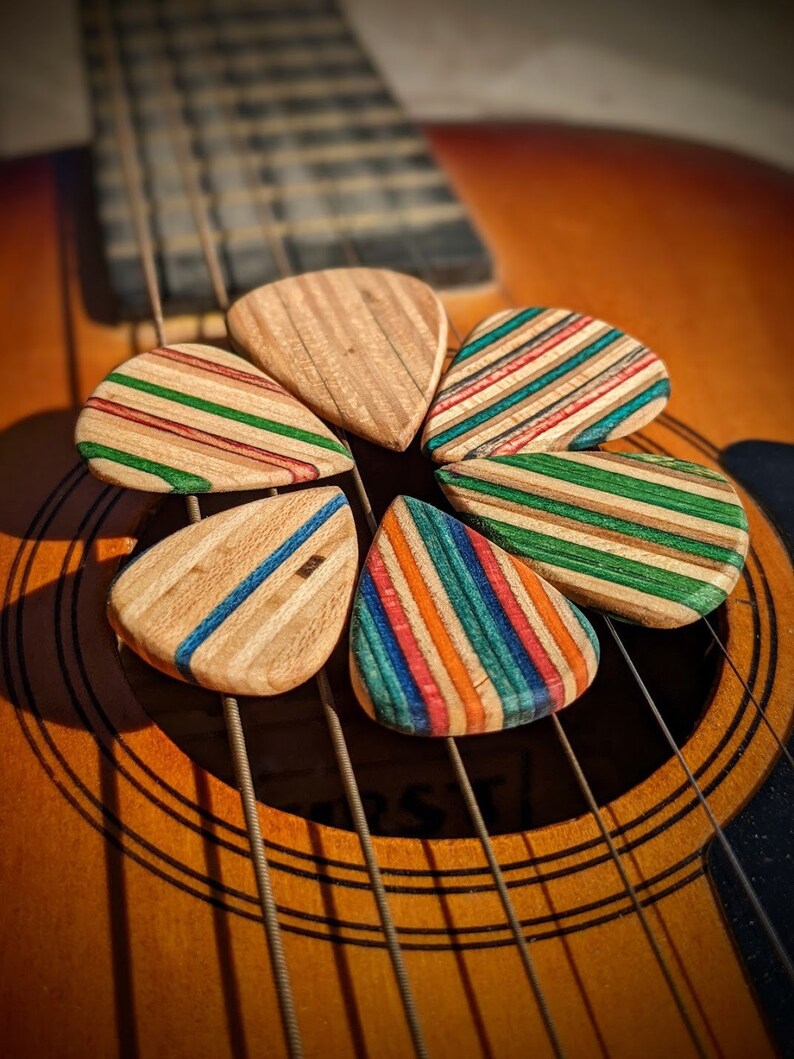 Recycled Skateboard Guitar Pick - Etsy