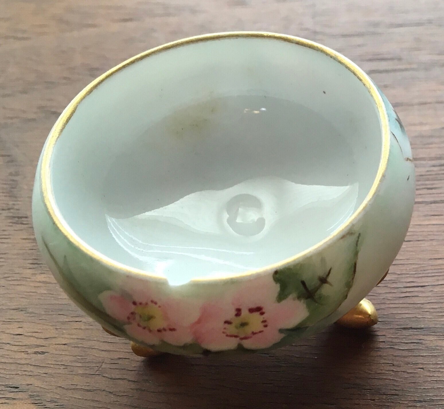 Antique Set of 5 Footed Salt Dips With Floral Design Circa 1900 - Etsy