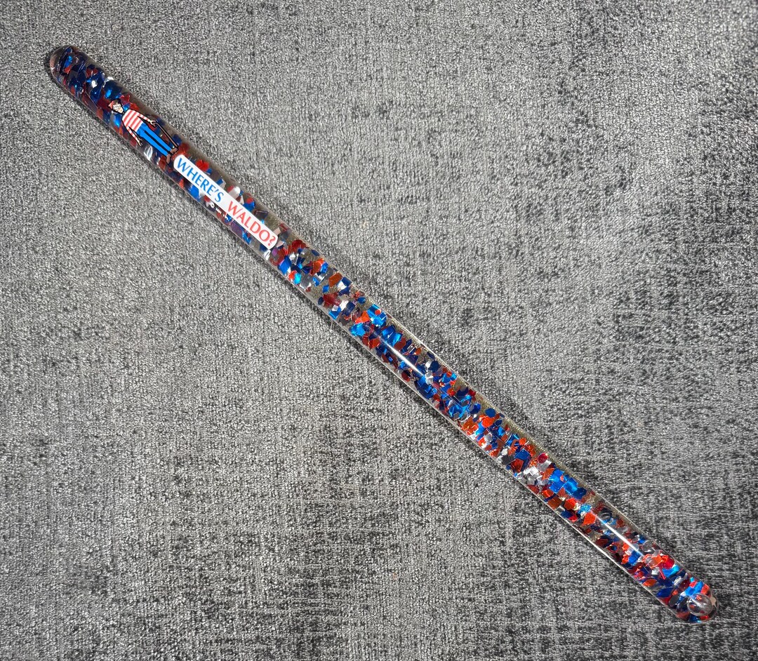 Where's Waldo Wonder Wand Red White Blue Glitter 1991 - Etsy