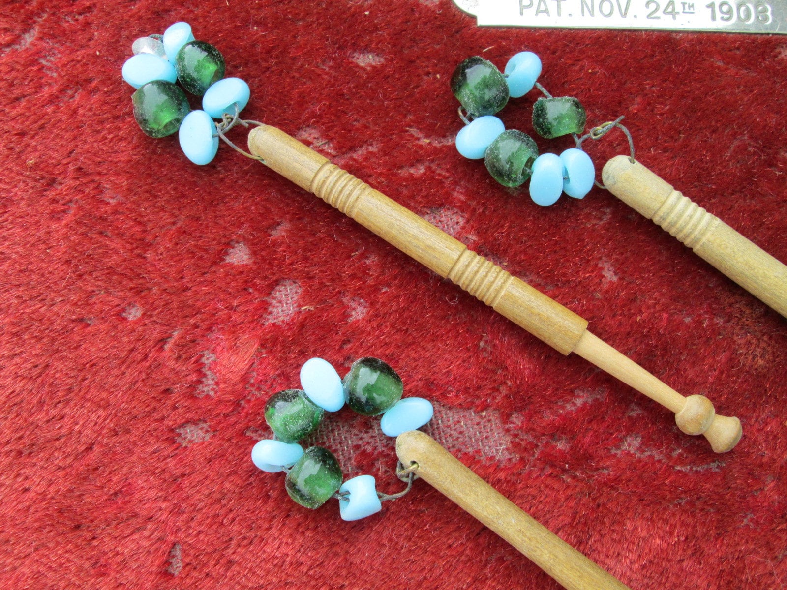 Vintage Turned Wood Bobbin Lace Bobbins With Beads Set of 3 - Etsy