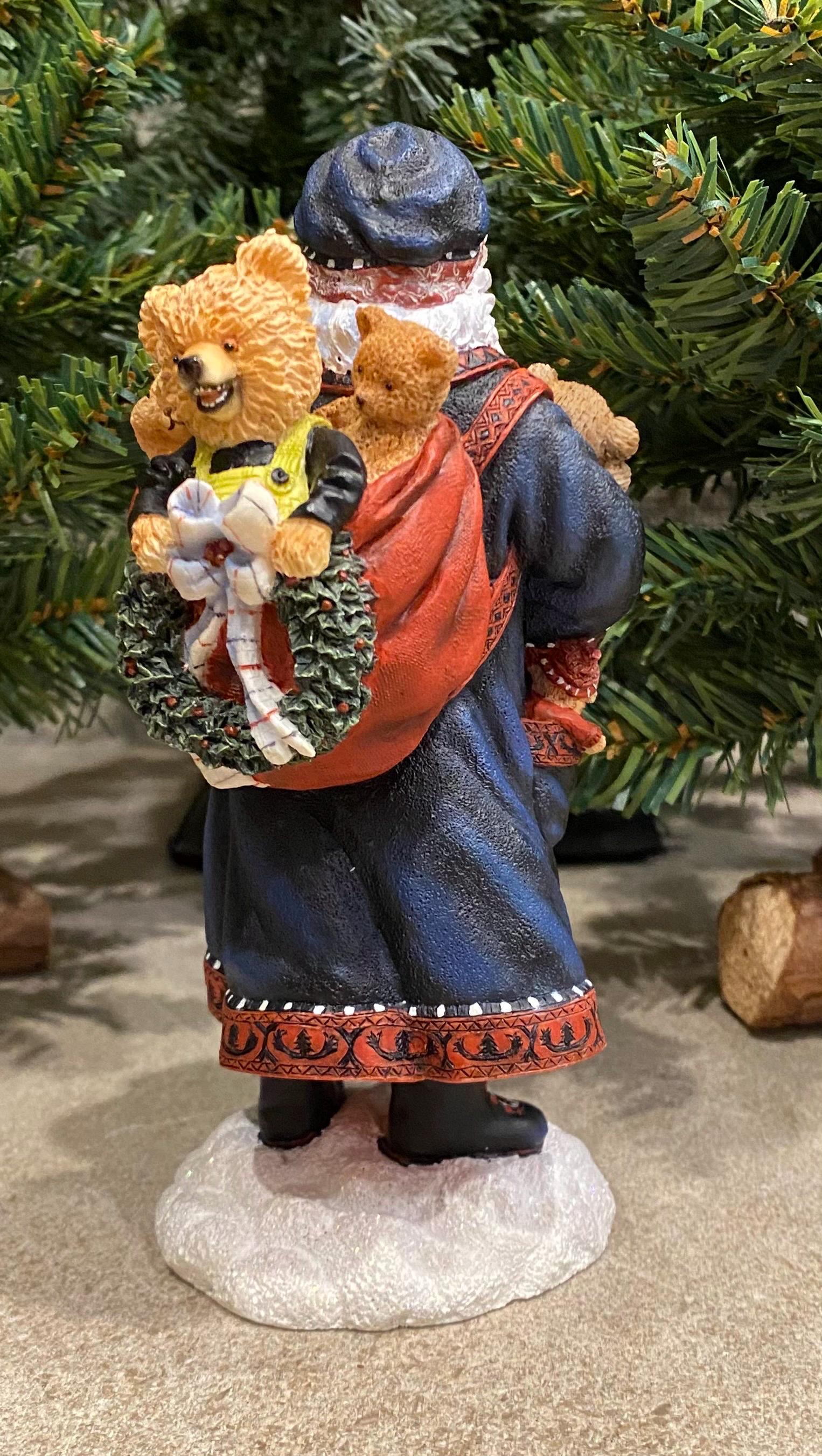 Pipka Teddy Bear Santa Figurine 484/9700 Reflections of Christmas - Etsy