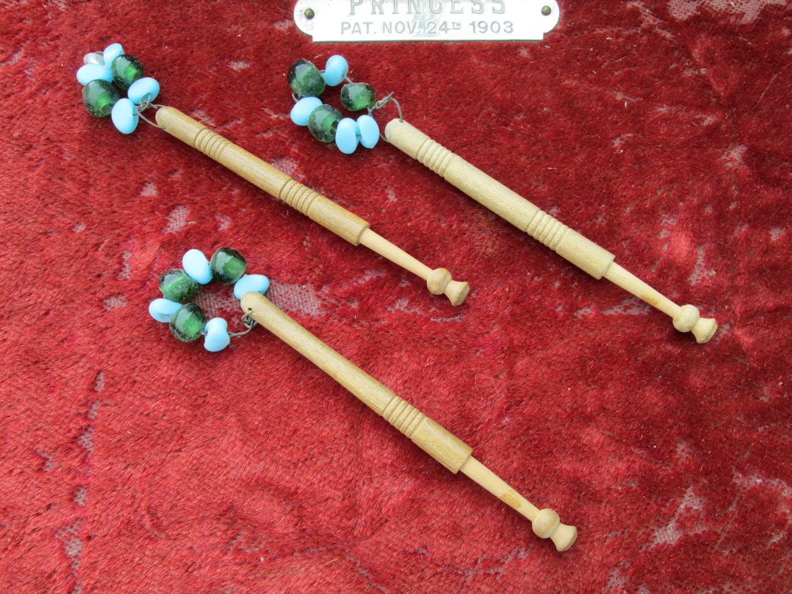 Vintage Turned Wood Bobbin Lace Bobbins With Beads Set of 3 - Etsy
