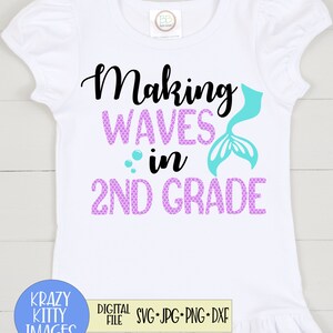 2nd Grade Svg, Mermaid Svg, Teacher Svg, Back to School Svg, Second ...