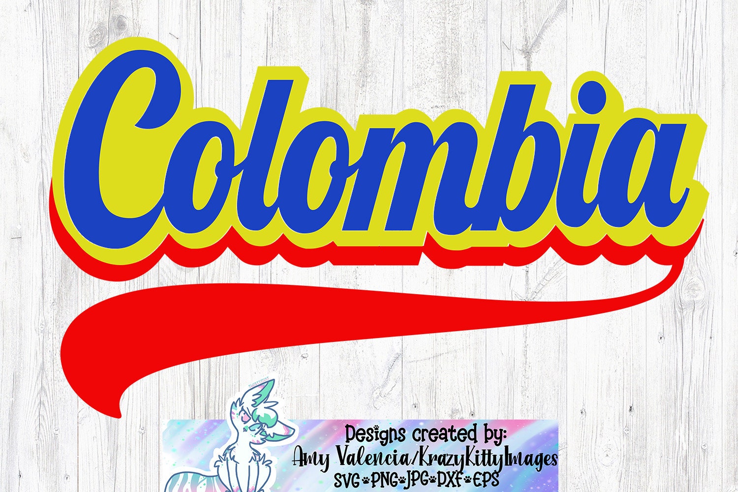 Colombia Svg Retro Colombia Script Svg Cut Filecolombian - Etsy