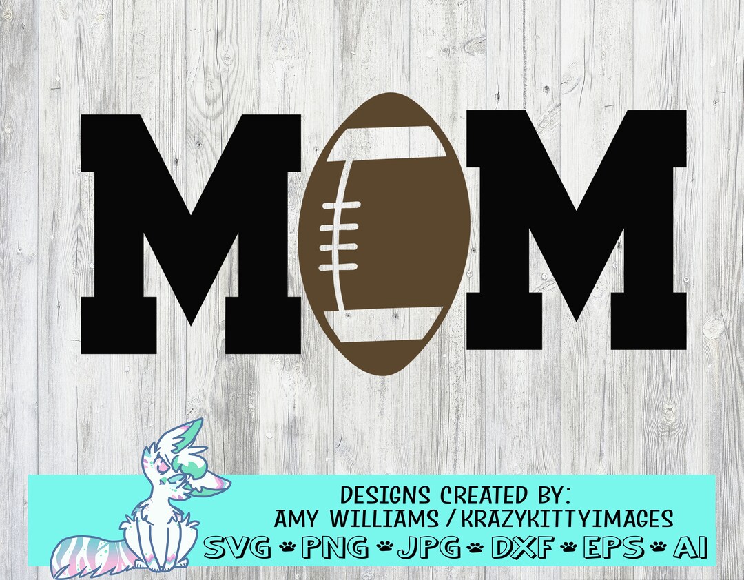 Football SVG, Football Png, Mom Svg, Football Laces Svg, Sports Mom ...