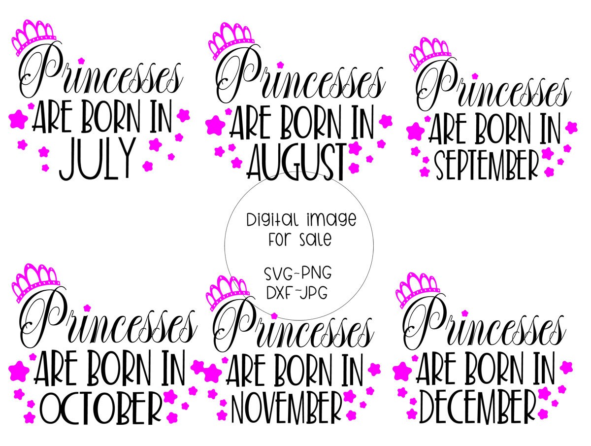 Princesses are born in svg Birthday svg Birthday girl | Etsy