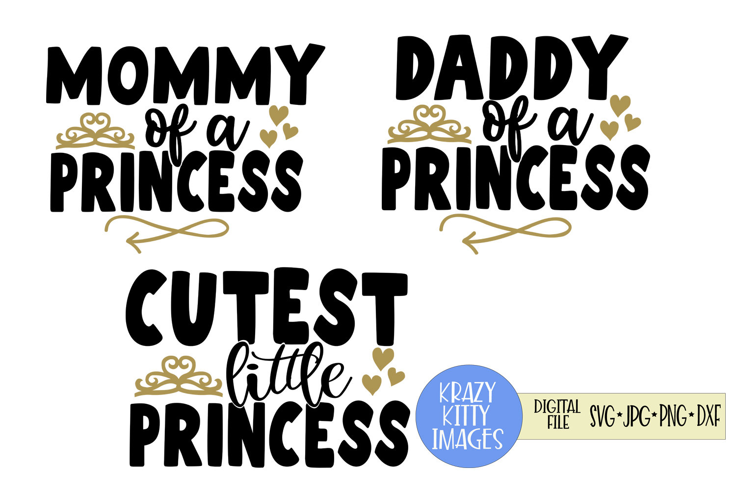 Mommy of a Princess Svg Daddy of a Princess Svg Cutest - Etsy