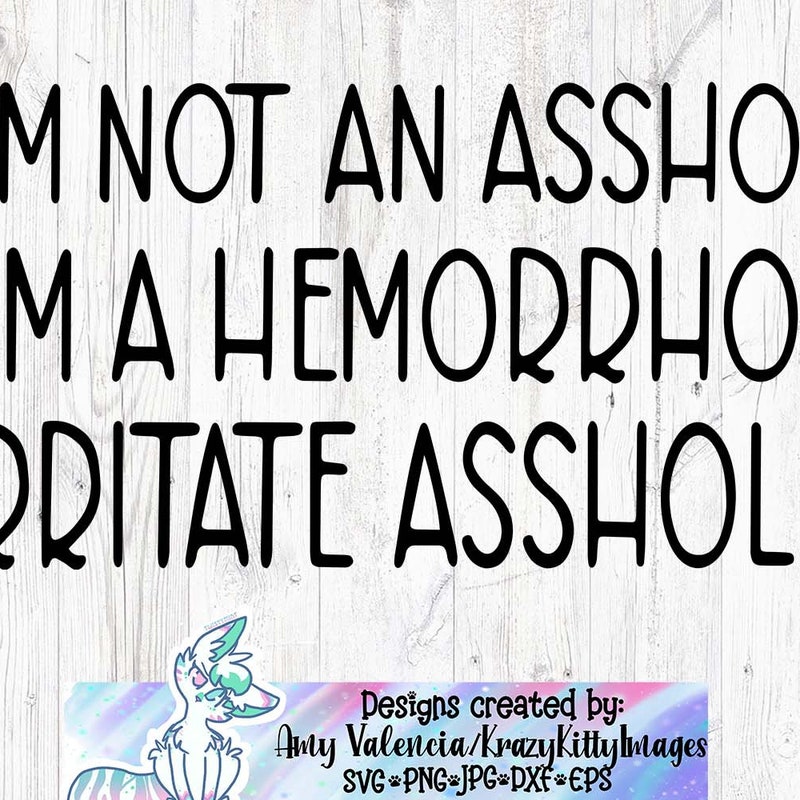 Funny Asshole Clipart Etsy