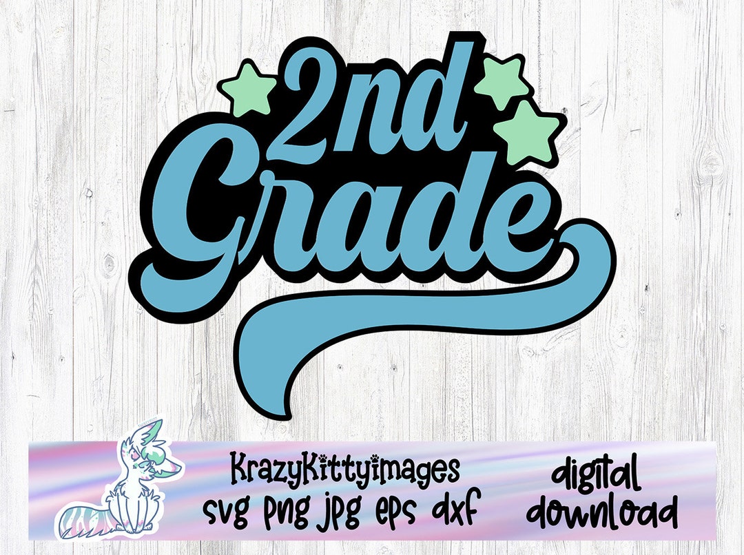 Hello 2nd Grade, Girls First Day of 2nd Grade Svg, First Day of Second ...